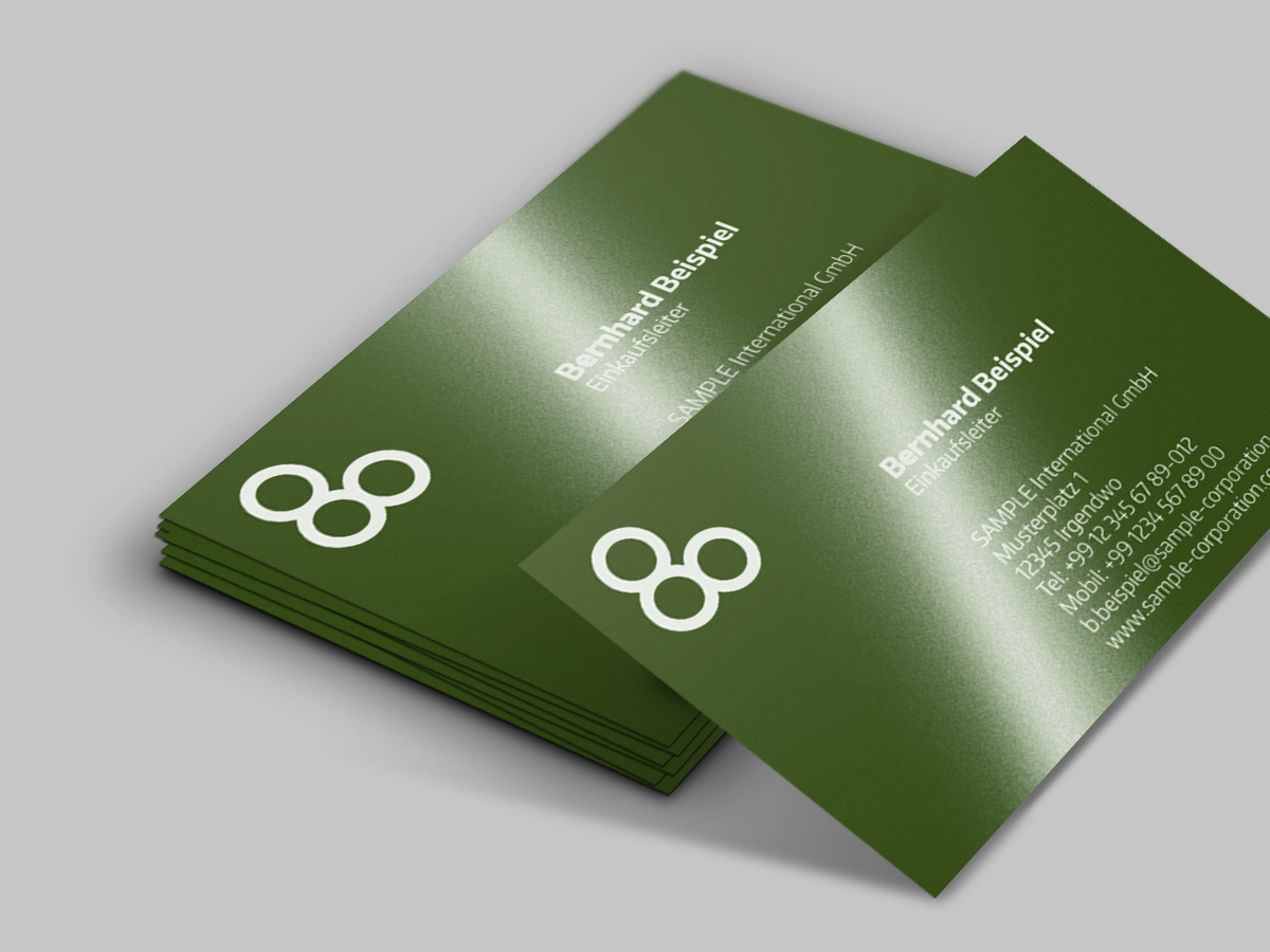 Visitenkarte lackiert grün2 | prinux
